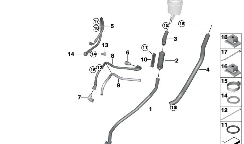 BMW 32408418482 Ölleitung rack>heat exch. - LEEBMANN24