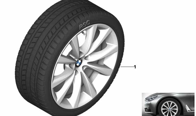 BMW 36112463411 RDC Komplettrad Winter LM Spike 245/45R18 100T - LEEBMANN24