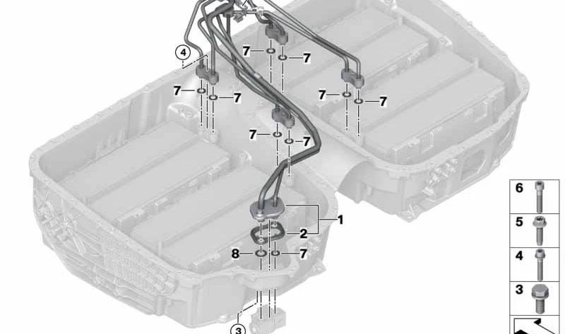BMW 61278659956 Kühlerleitungen Hochvolt-Batterie - LEEBMANN24