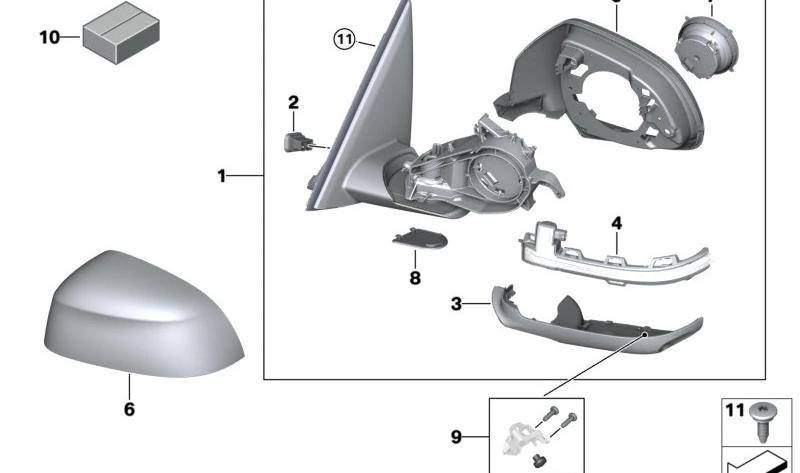 BMW 51165A5F2E4 Steckergehäuse Aussenspiegel - LEEBMANN24