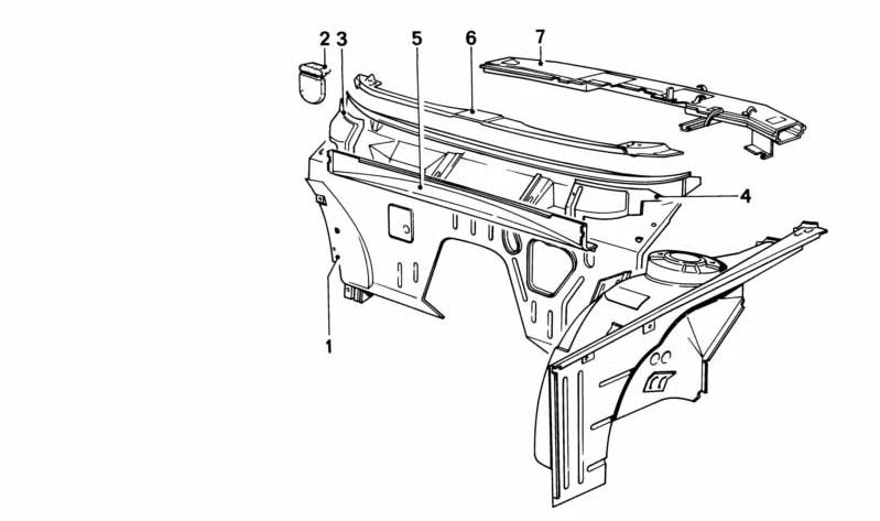 BMW 41131820274 Stirnwand BASIS - LEEBMANN24