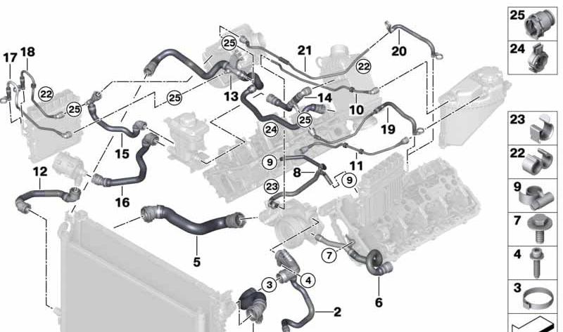 BMW 17128602680 Leitung Ladeluftkühler-Rücklaufleitung- - LEEBMANN24