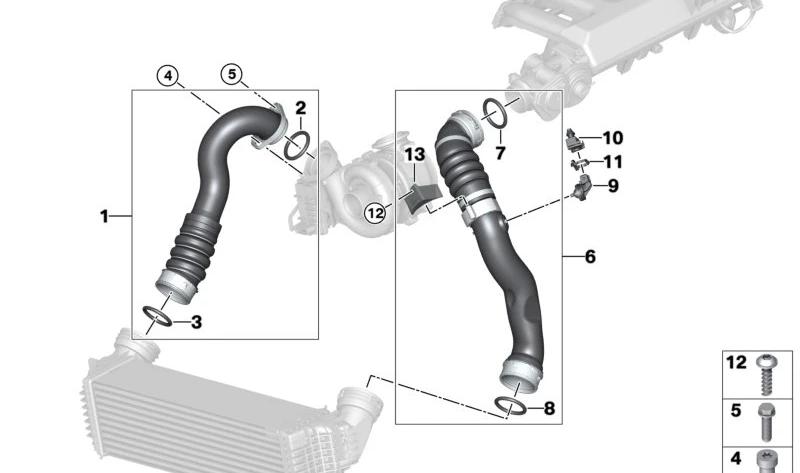 BMW 11617823961 Ladeluftleitung - LEEBMANN24