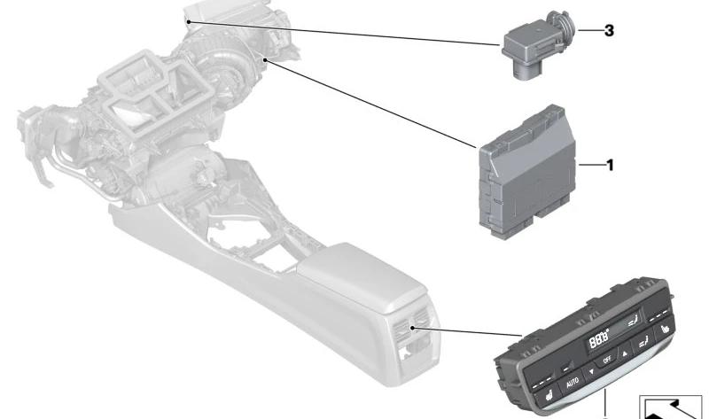 BMW 64115B3ED63 Steuergerät Klimaanlage - LEEBMANN24